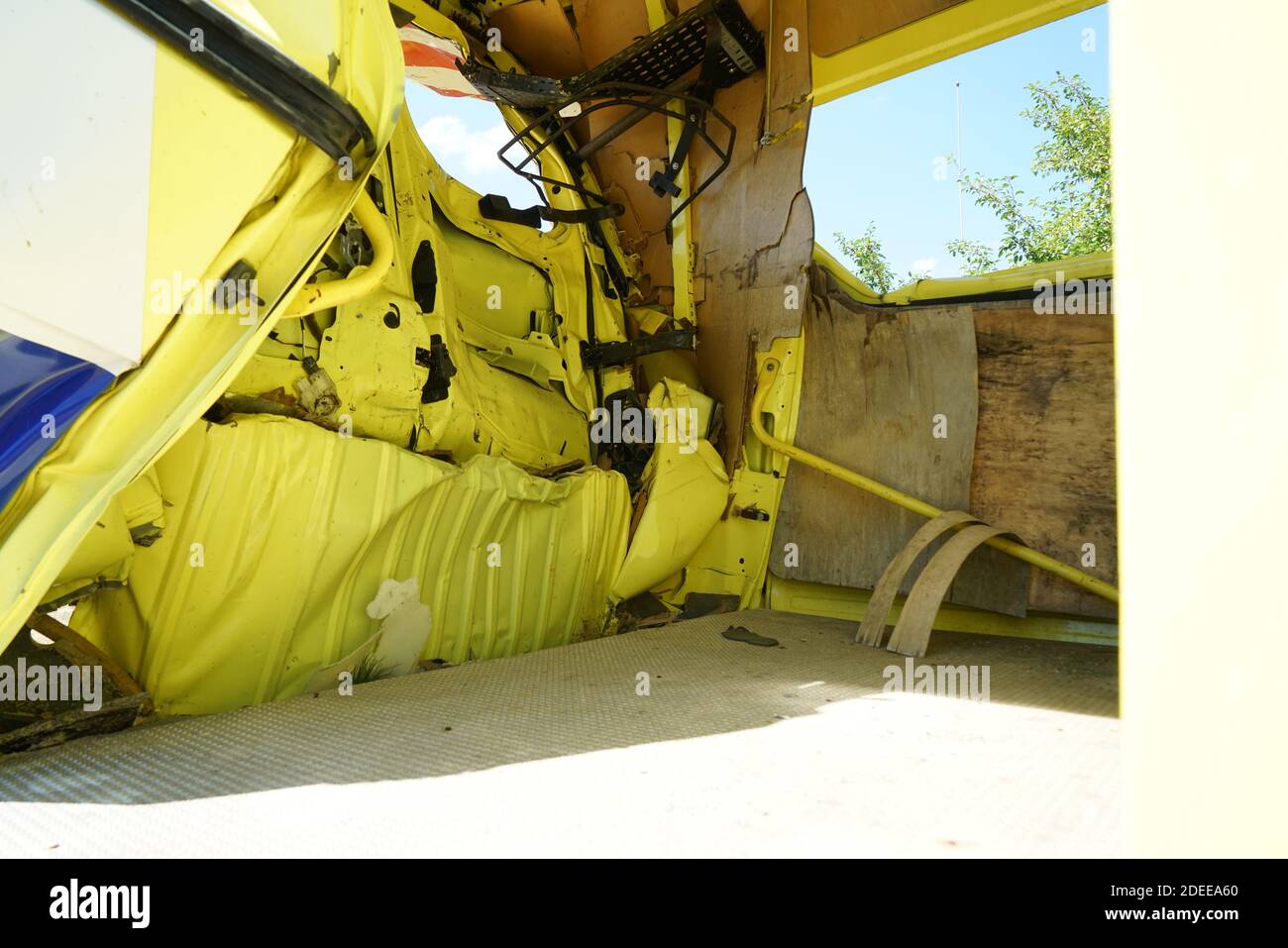 An Interior view of an accident car Stock Photo - Alamy