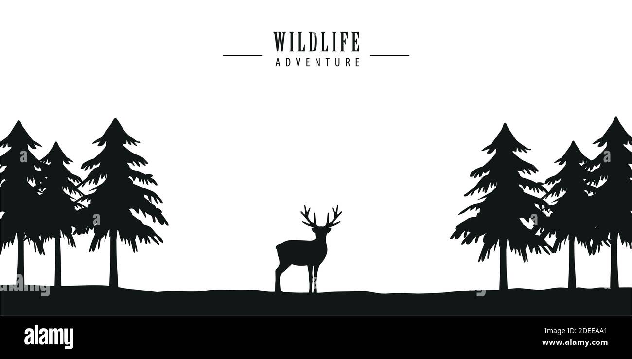 Black and white shoot forest Stock Vector Images - Alamy