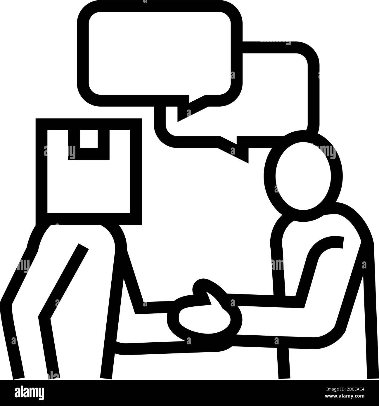 client partnership line icon vector illustration Stock Vector Image ...