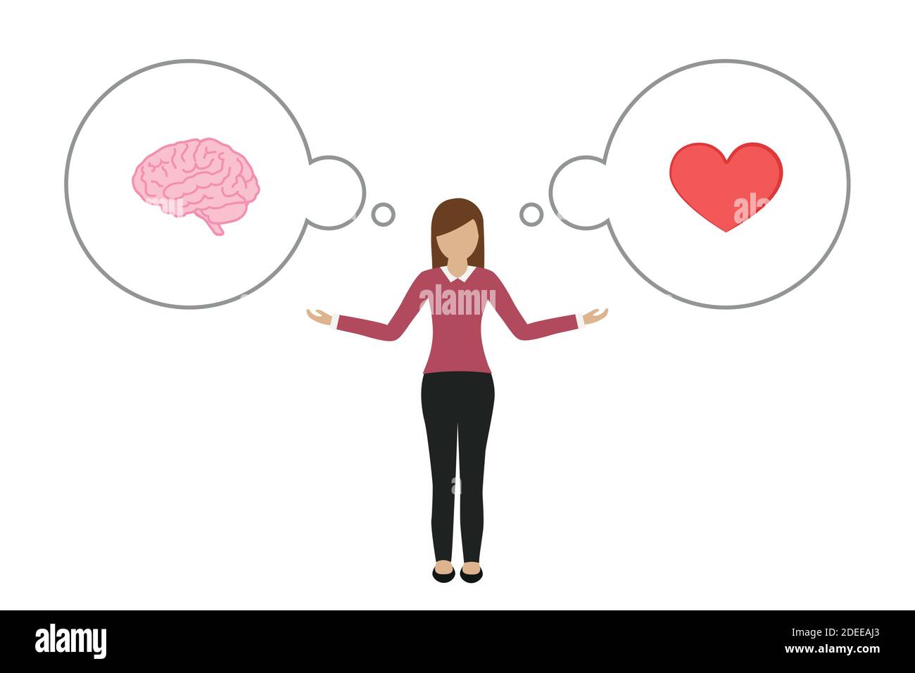 Intuition woman mind Stock Vector Images - Alamy