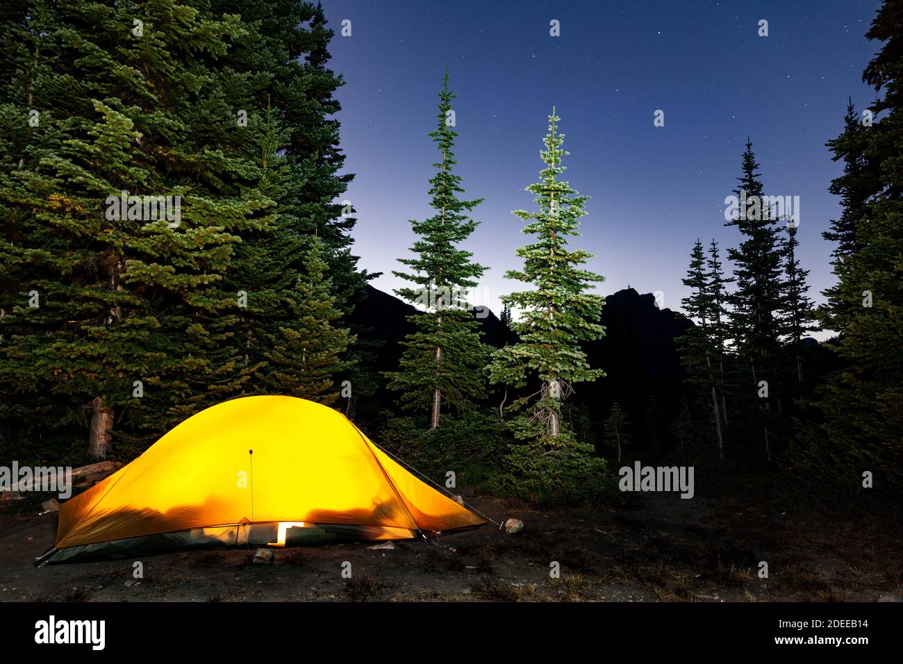 WA17699-00.....WASHINGTON - Campsite at Goat Lakes Basin north of ...