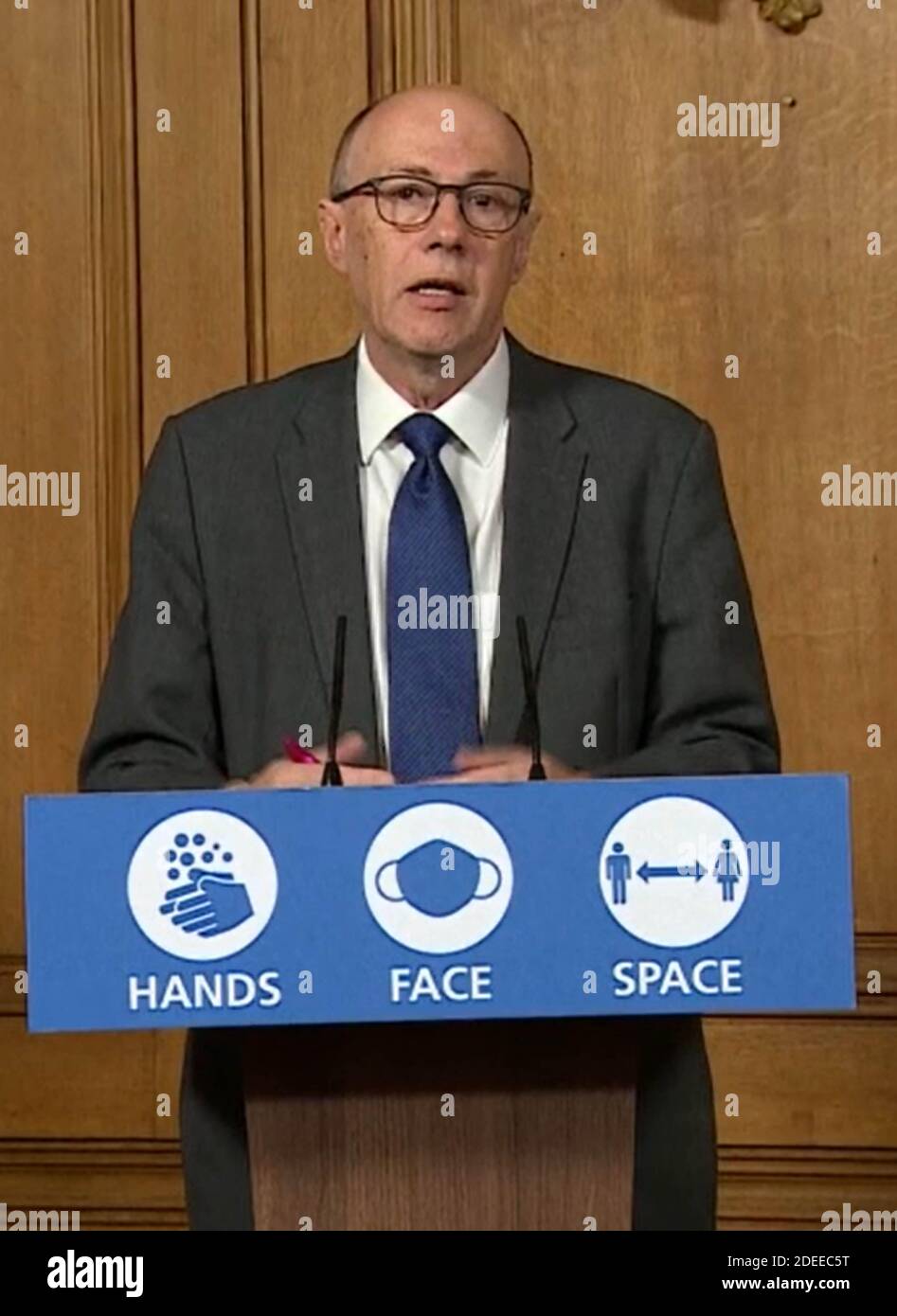 Screen grab of NHS National Medical Director, Professor Stephen Powis ...