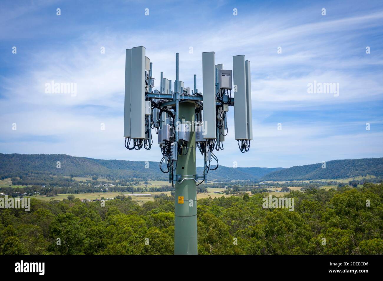 Aerial photograph of the communications bundle and structure on a ...