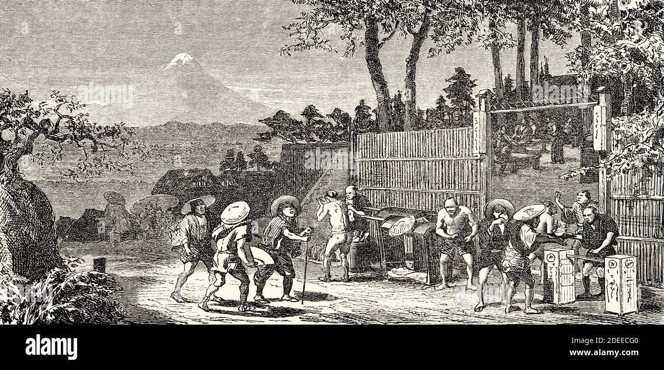 Fujiyama drawing hi-res stock photography and images - Alamy