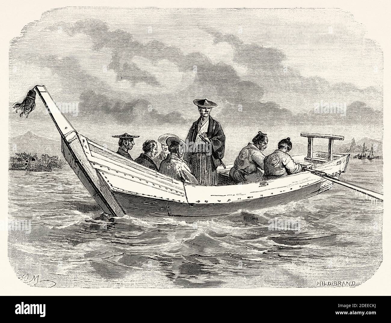 Sailing to Yokohama, from where the author will later return to France ...