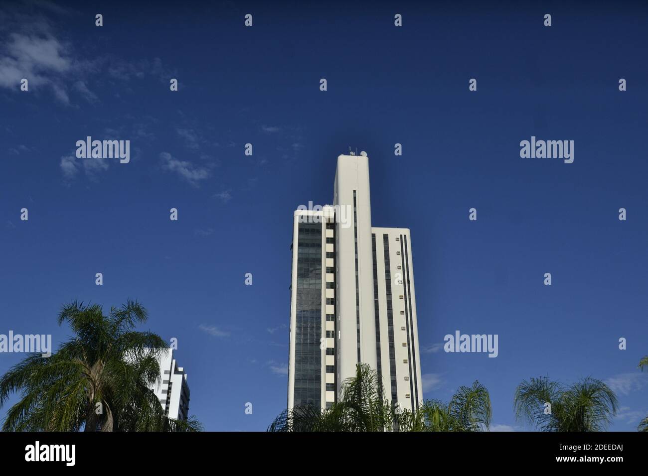 Modern building architecture in the interior of Brazil, with masonry ...
