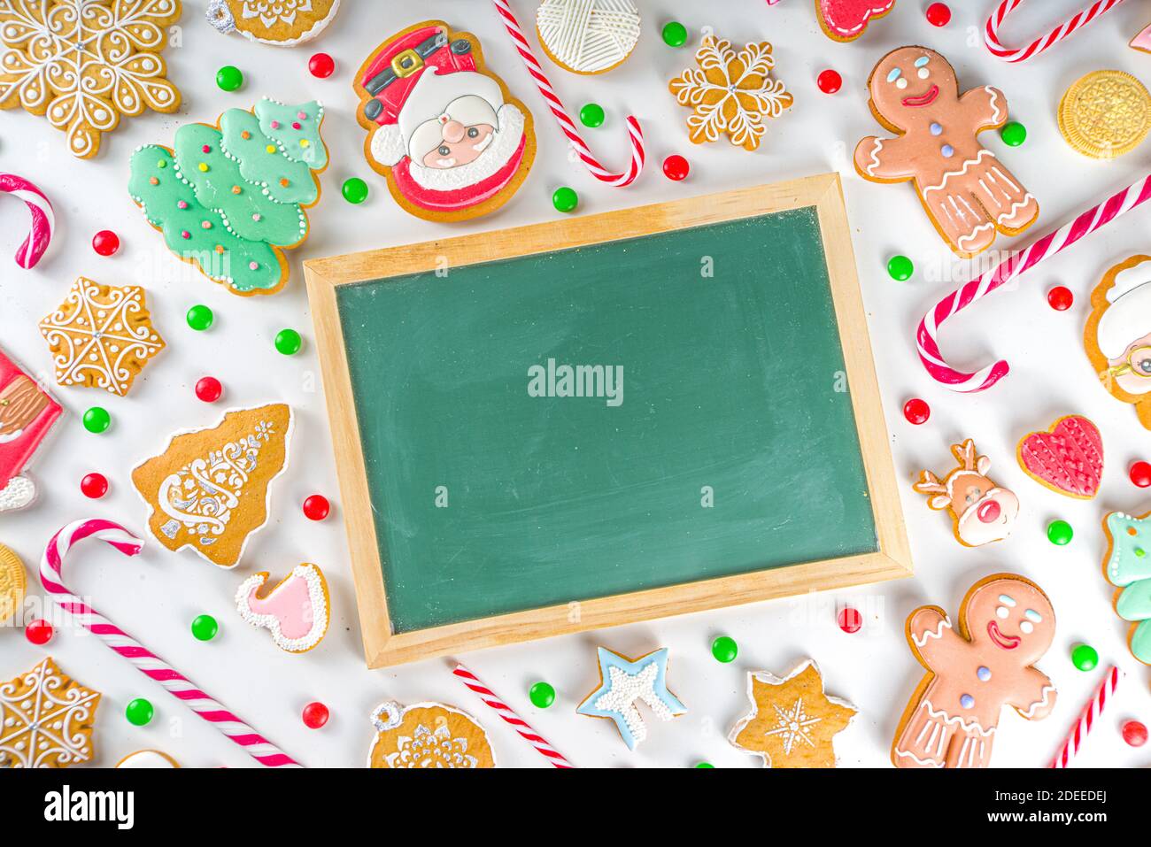 Christmas sweets set. Assorted festive Christmas and New Year sweets ...