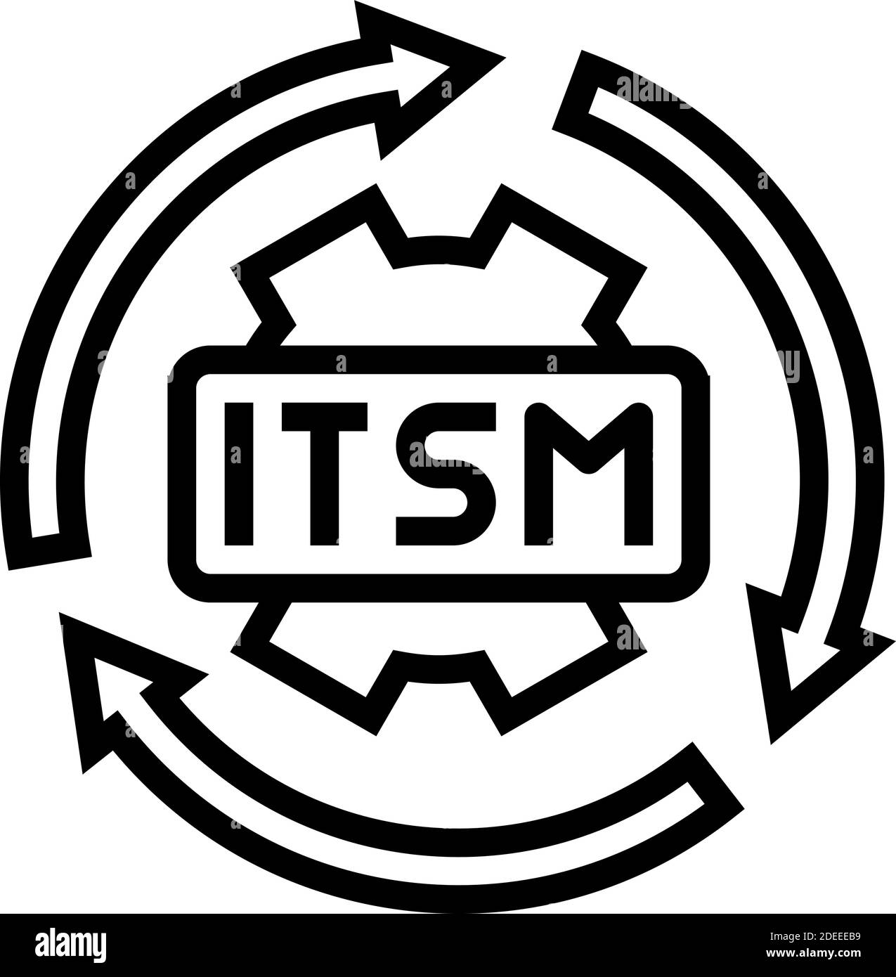 it service management line icon vector illustration Stock Vector Image ...