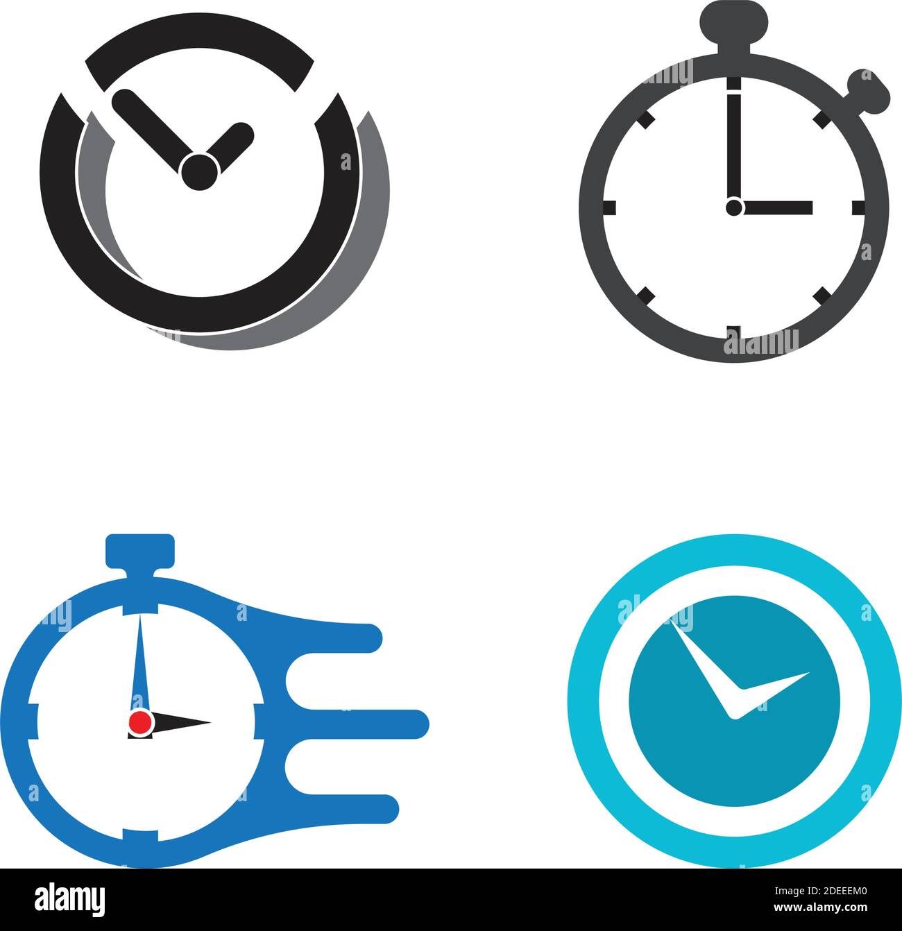 clock logo icon vector template illustration design Stock Vector Image ...