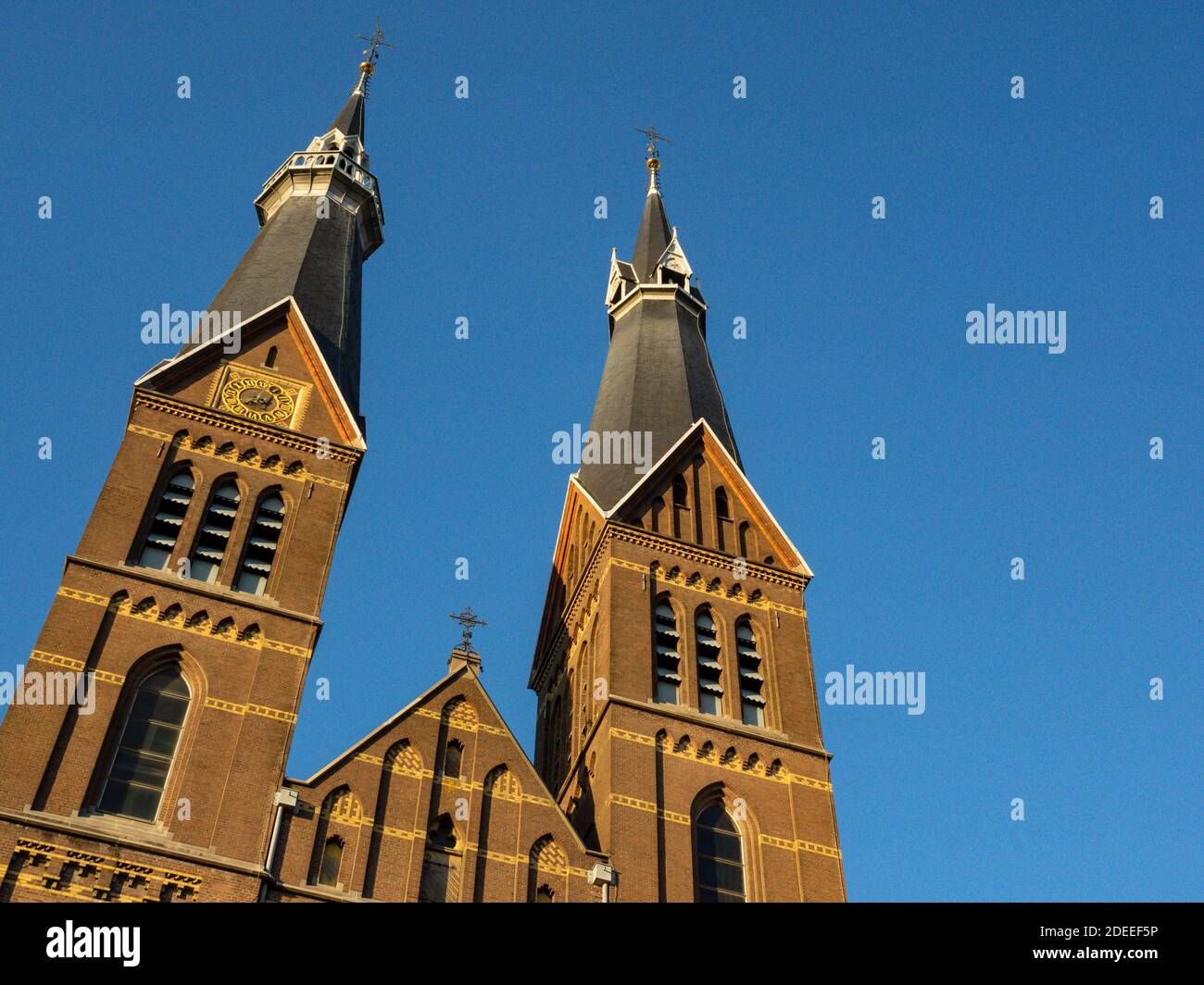 AMSTERDAM, NETHERLANDS - MAY 01, 2018: Exterior view of the towers of ...