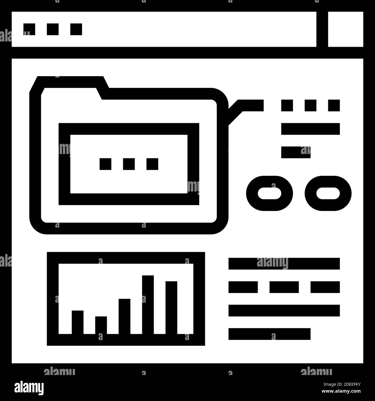 electronic folder fix incident line icon vector illustration Stock ...