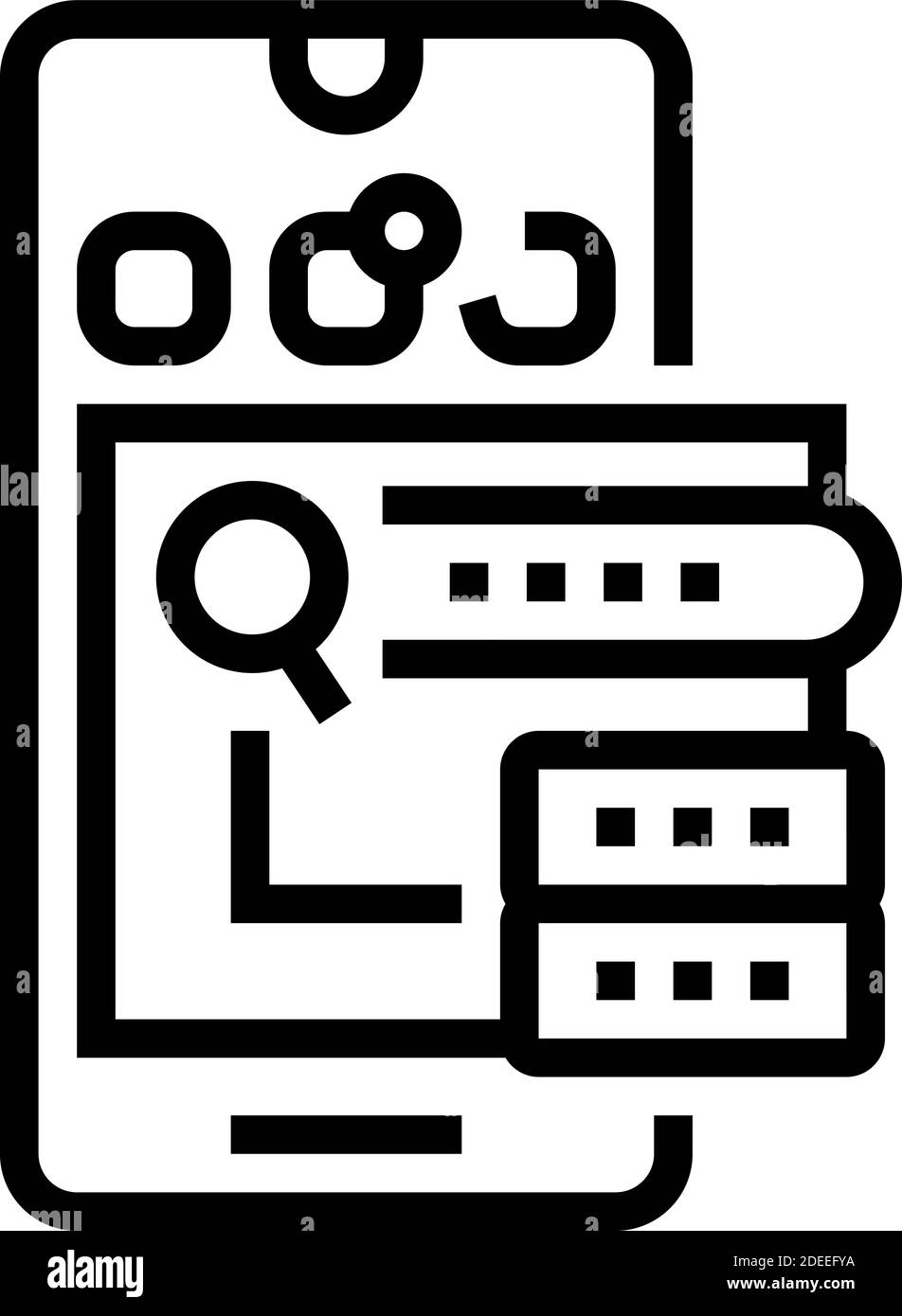 phone problem research line icon vector illustration Stock Vector Image ...