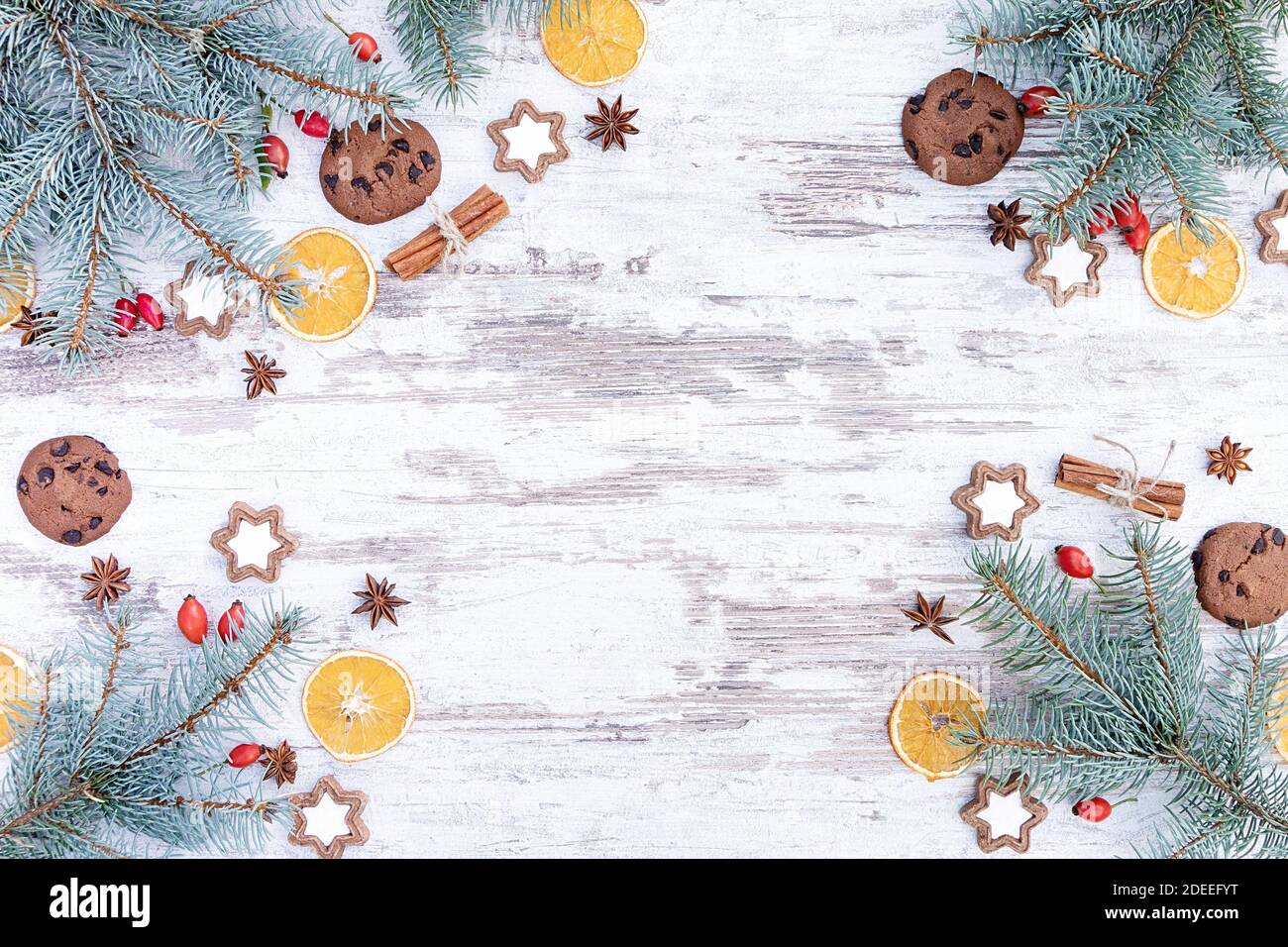 Atmospheric traditional Christmas background for holiday greetings and ...