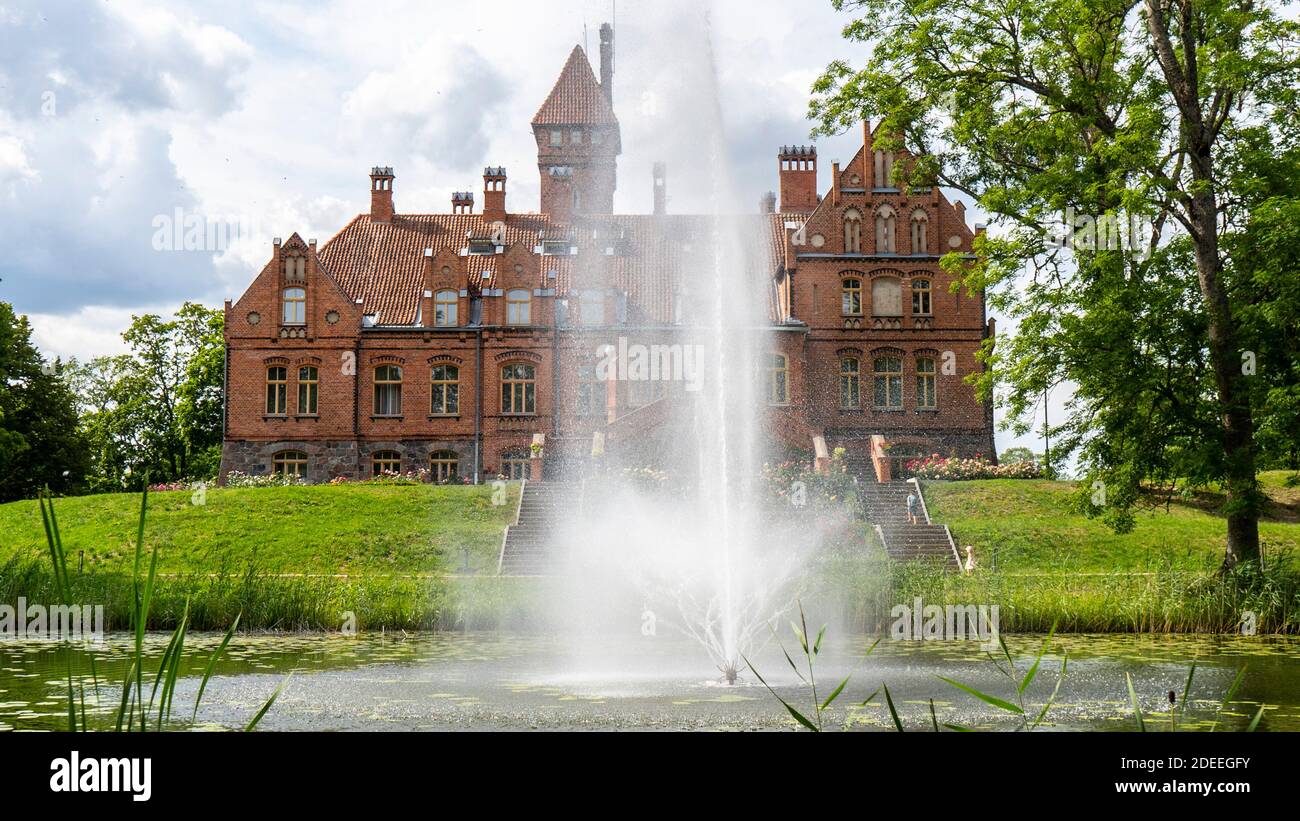 Jaunmoku medieval brick castle hi-res stock photography and images - Alamy