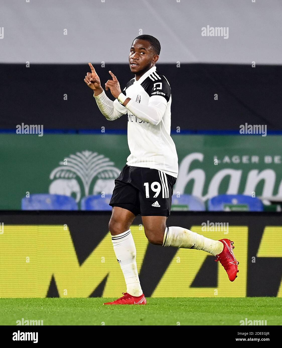 Fulhams ademola lookman celebrates scoring hi-res stock photography and ...