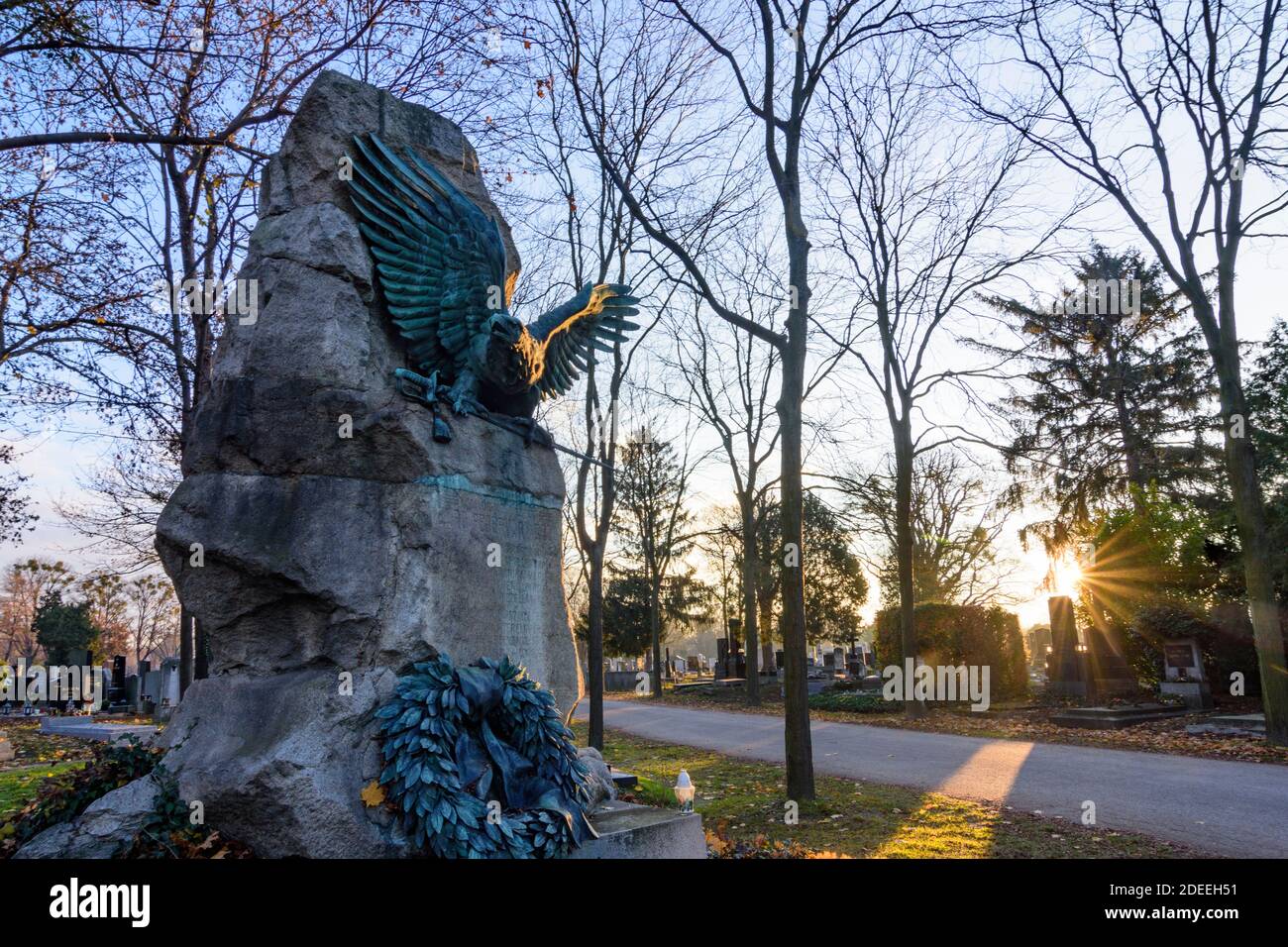 Wien, Vienna: grave of Grof Kornis Karoly at Zentralfriedhof (Central ...