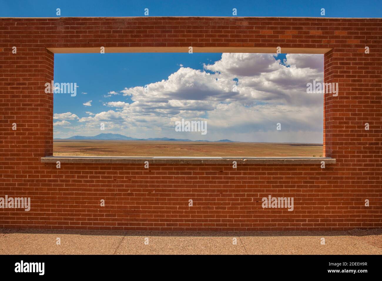 brick wall window with sky Stock Photo - Alamy