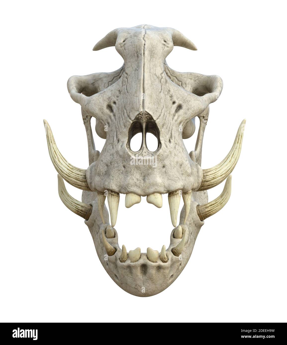 3D illustration monster skull isolated on white background Stock Photo ...