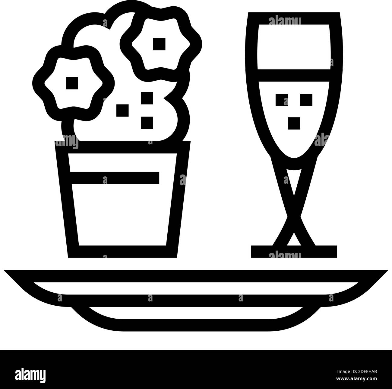 romantic dinner line icon vector illustration Stock Vector Image & Art ...