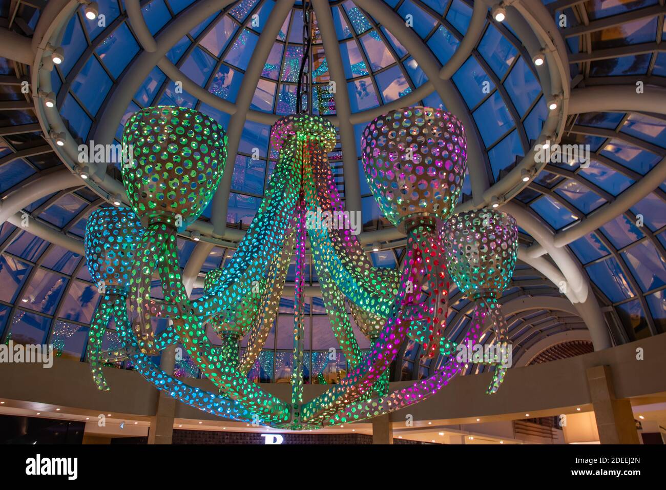 Splash of roof colors to attract mall shoppers. Shopping malls in the ...