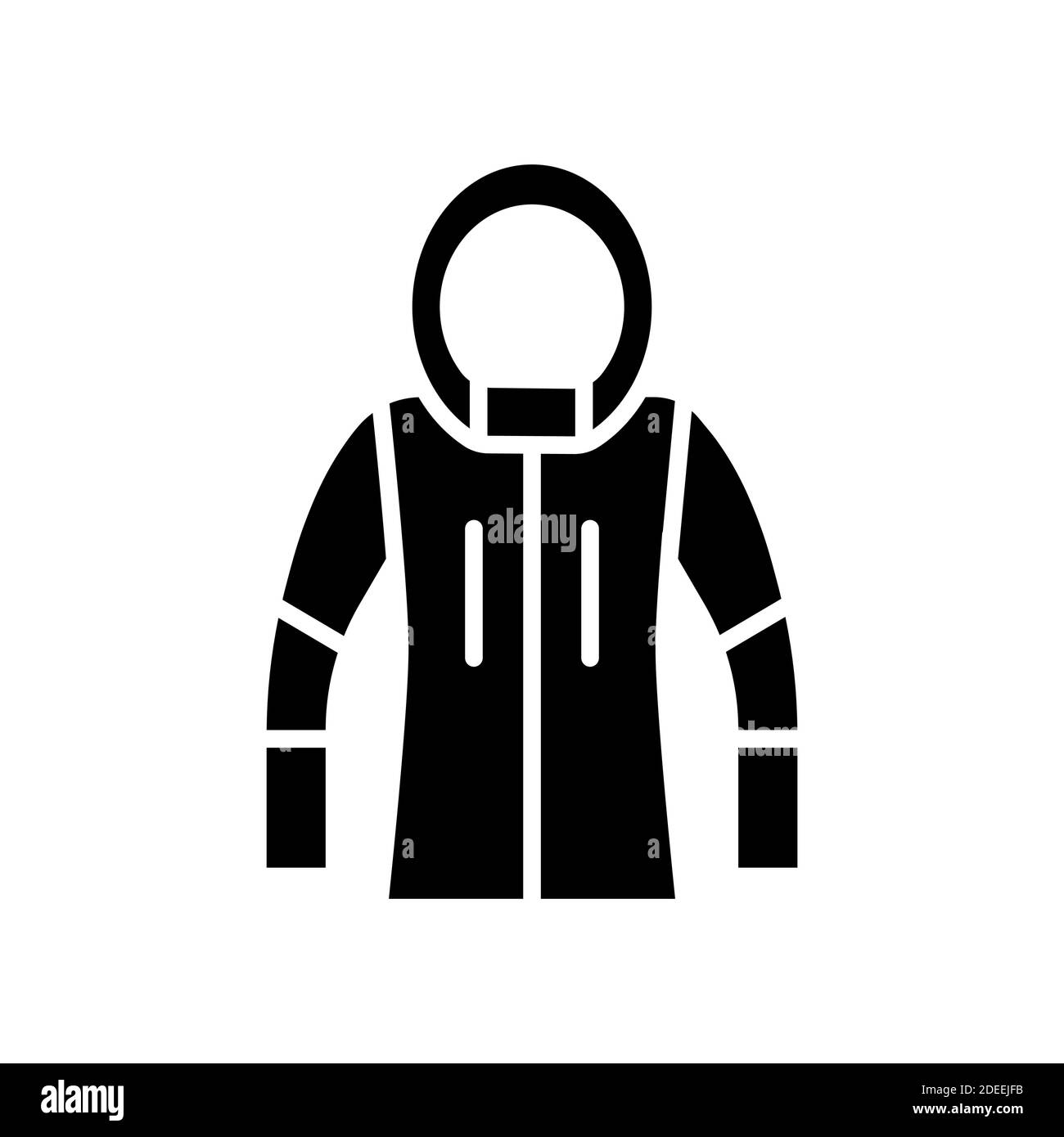 Winter Jacket vector glyph icon. Winter sign. Graph symbol for travel ...
