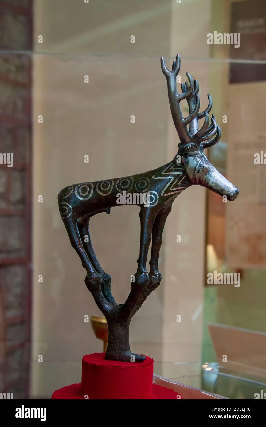 TURKEY, ANKARA ; MAY 25,2008 - The ancient art (ancient statue of the ...