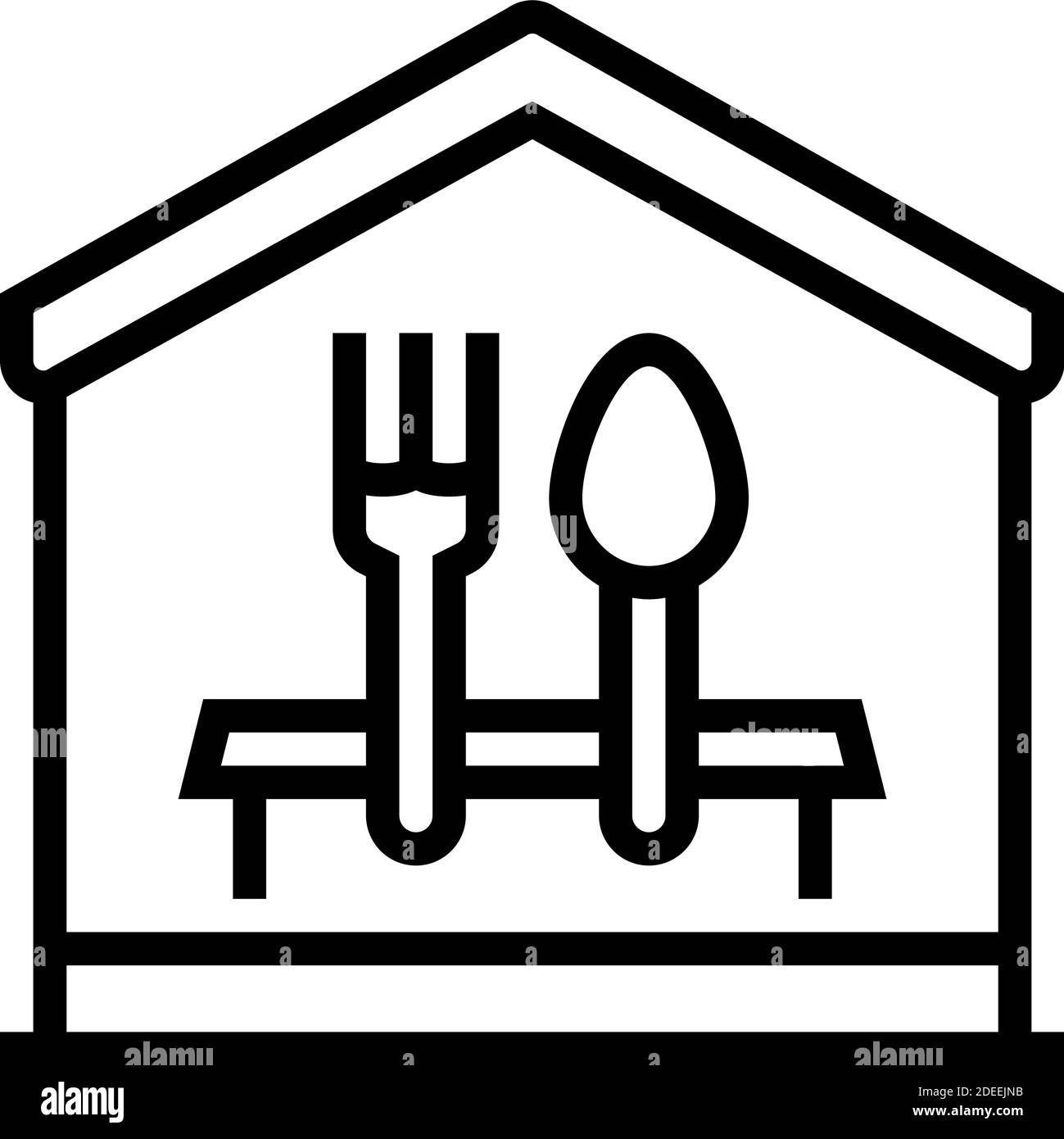 home dinner line icon vector illustration Stock Vector Image & Art - Alamy