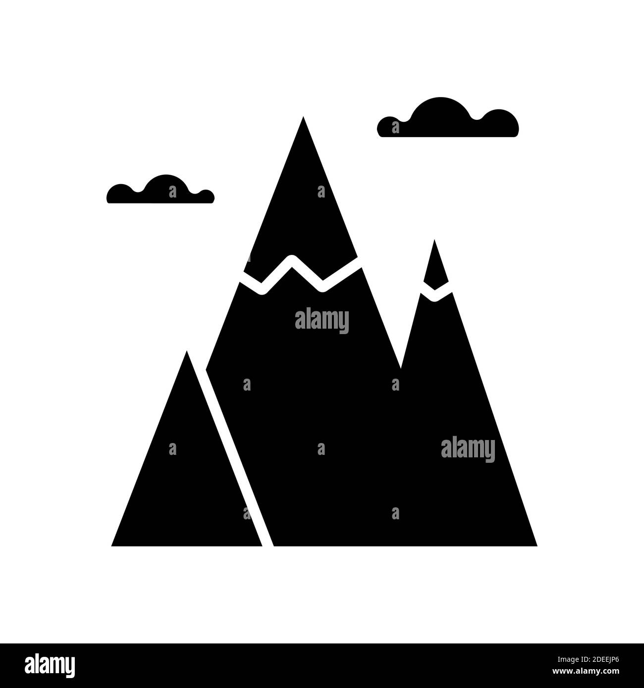 Mountains vector glyph icon. Nature sign. Graph symbol for travel and ...