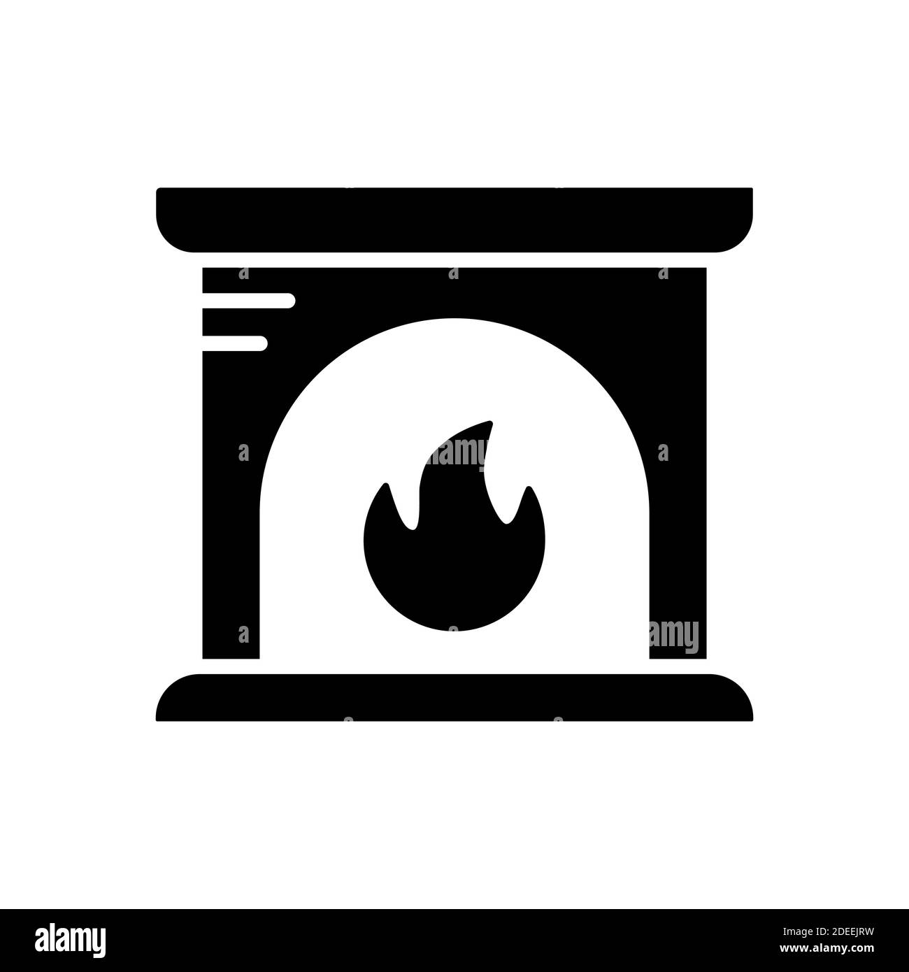 Fireplace vector glyph icon. Winter sign. Graph symbol for travel and ...