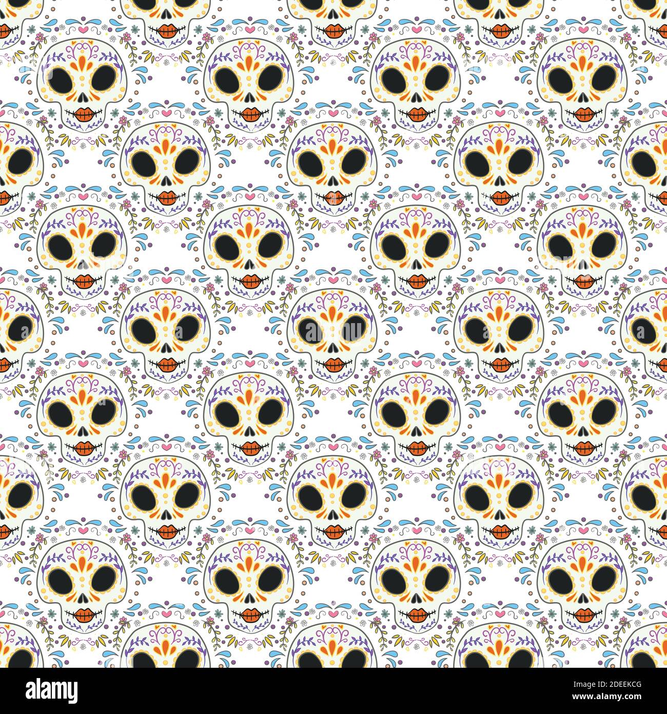 Seamless calaveras background, Day of the Dead pattern Stock Vector ...