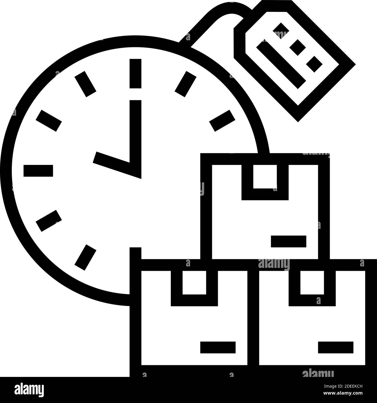 fast order delivery line icon vector illustration Stock Vector Image ...