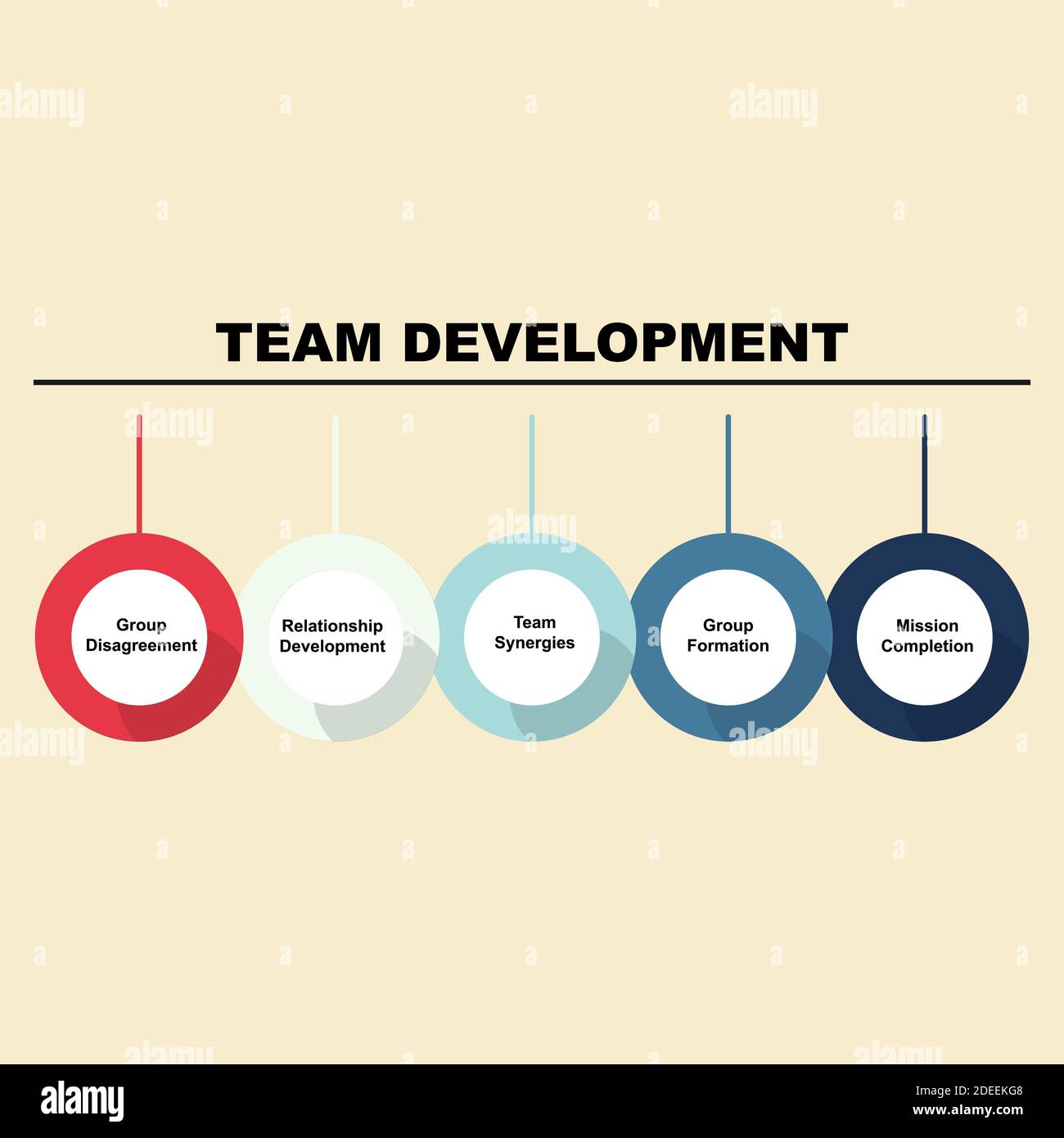 Diagram of Team Development concept with keywords. EPS 10 Stock Vector ...