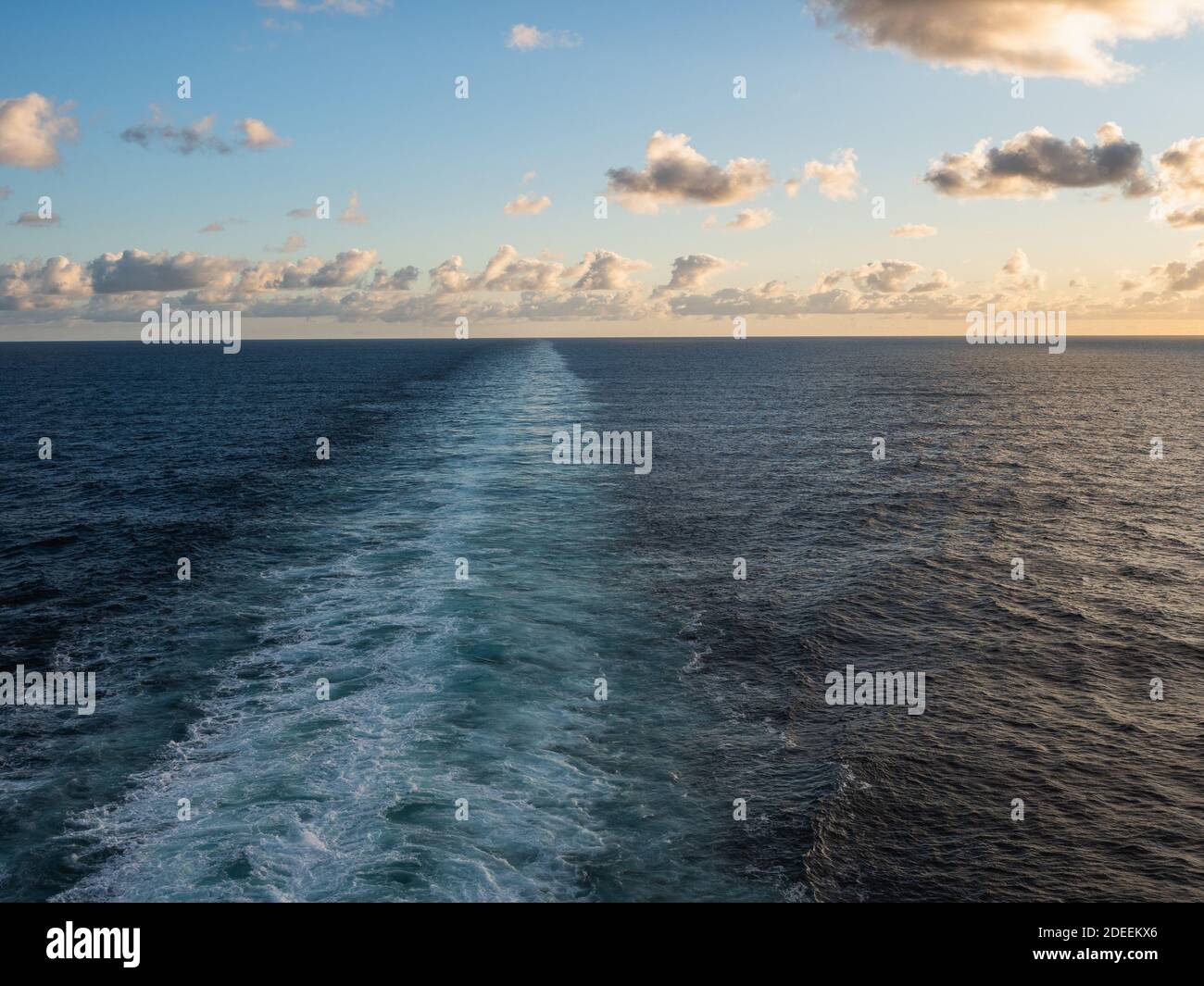 Cruise ship trail on the sea surface Stock Photo - Alamy