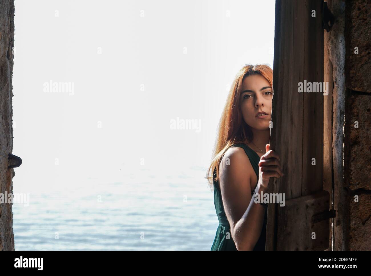 Fairy Lady on the Door Stock Photo - Alamy