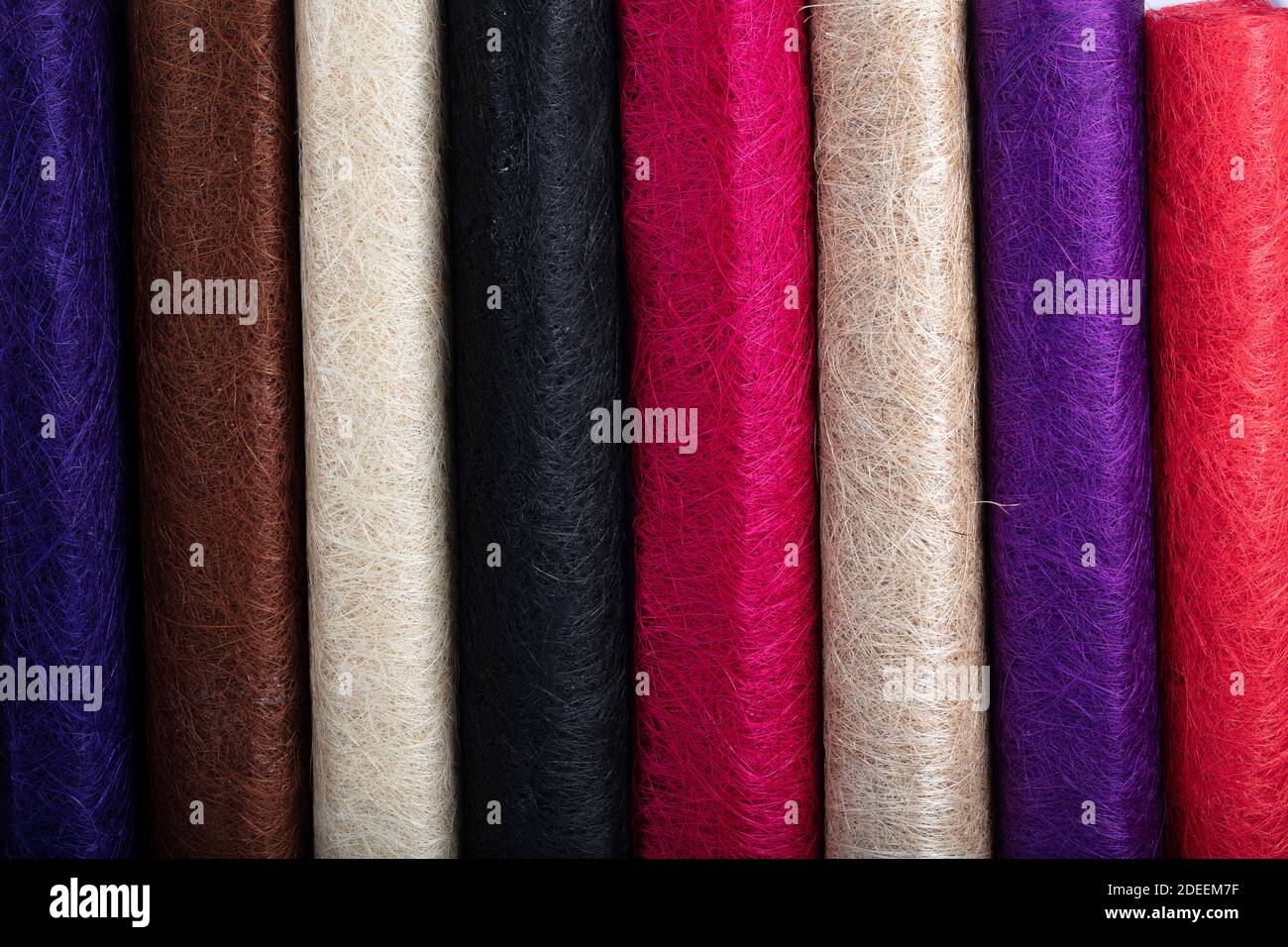 Abaca fabric. Handmade Abaca Fiber Sheet Craft. Abaca Scrunch Mesh Roll ...