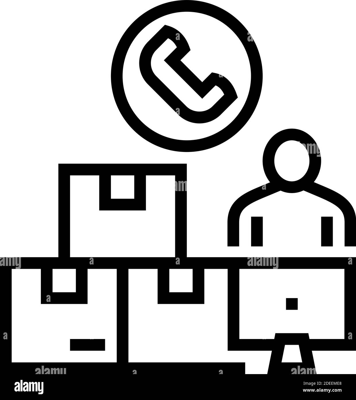 replenishment management line icon vector illustration Stock Vector ...