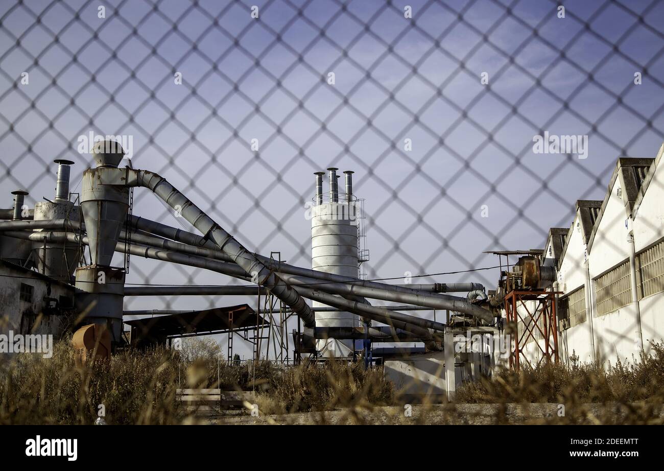 Metal storage tanks, construction and industrial architecture Stock ...