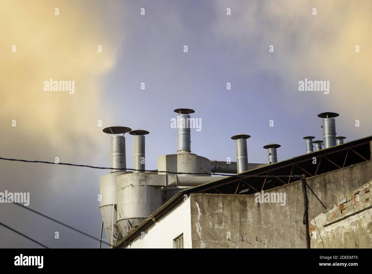 Industrial chimney smoke outlet, construction and architecture ...