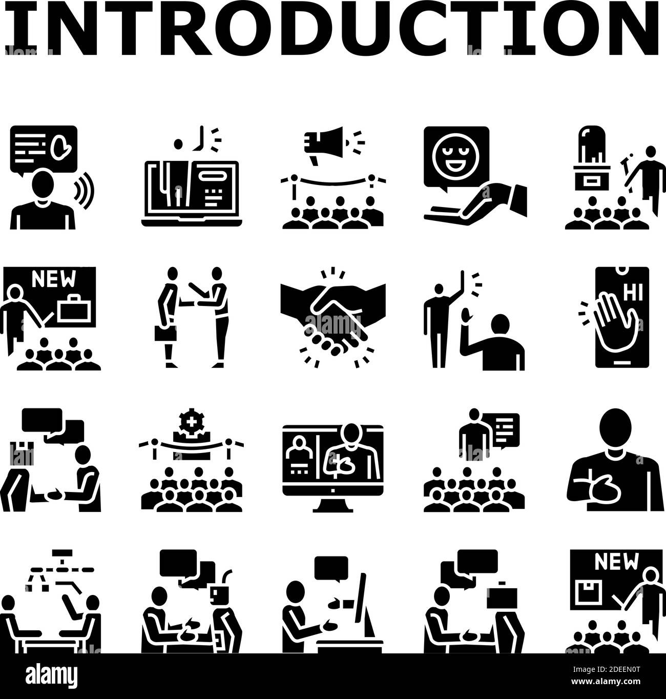 Introduction Speech Collection Icons Set Vector Stock Vector Image ... Introduction Speech Collection Icons Set Vector Stock Vector Image ...