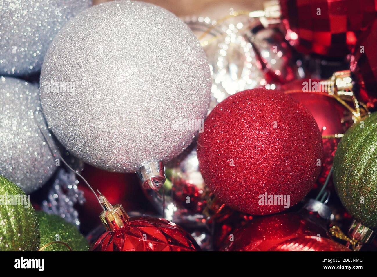 Pile christmas balls hi-res stock photography and images - Alamy