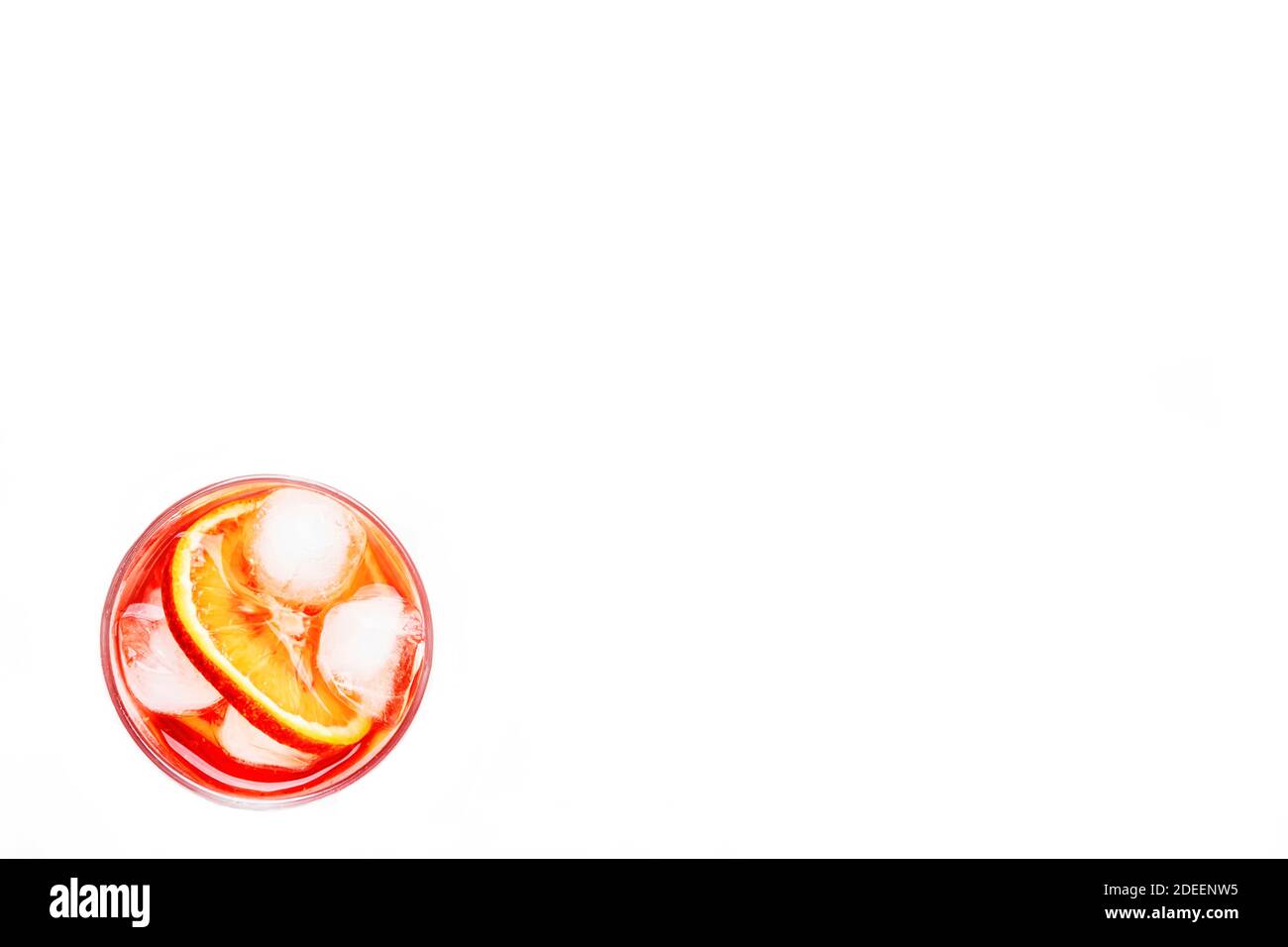 Popular alcoholic cocktail Negroni with dry gin, red vermouth and red ...