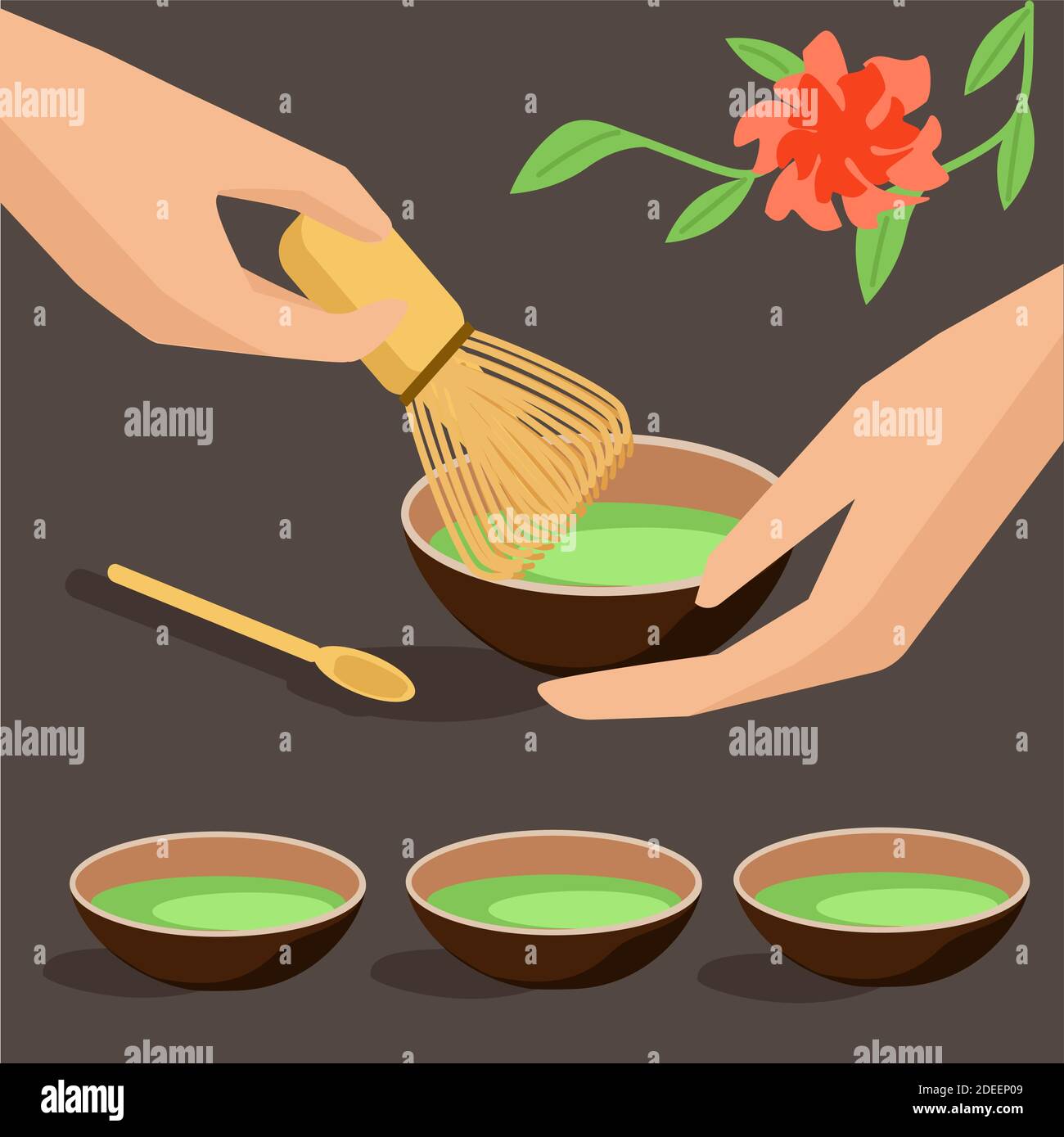 Organic matcha japanese tea Stock Vector Images - Alamy