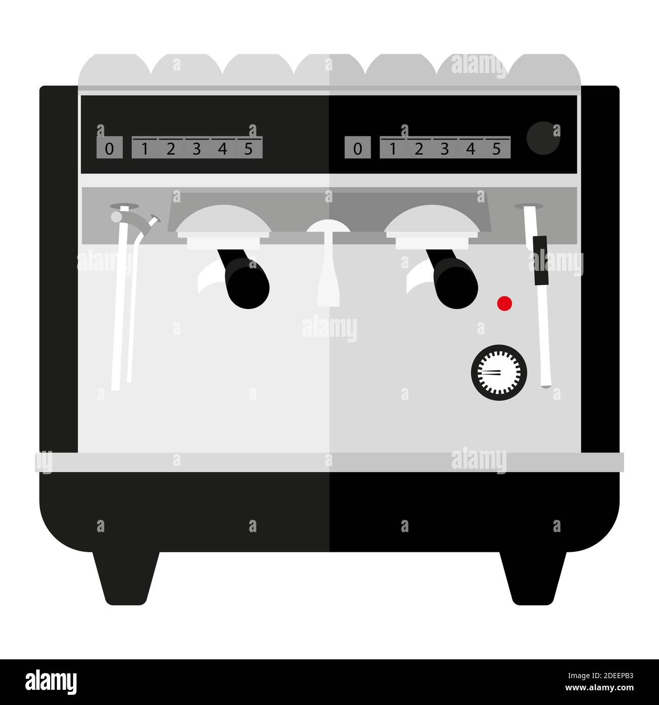 Coffee maker isolated on white background. Household appliances. Flat ...