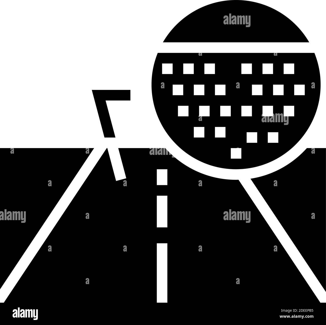 asphalt road glyph icon vector illustration Stock Vector Image & Art ...