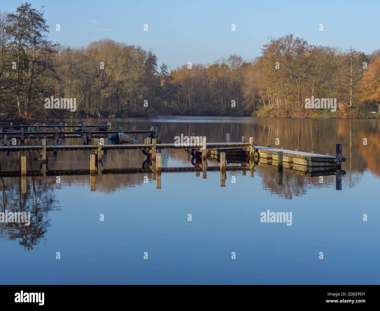 autumn time at a german lake Stock Photo - Alamy