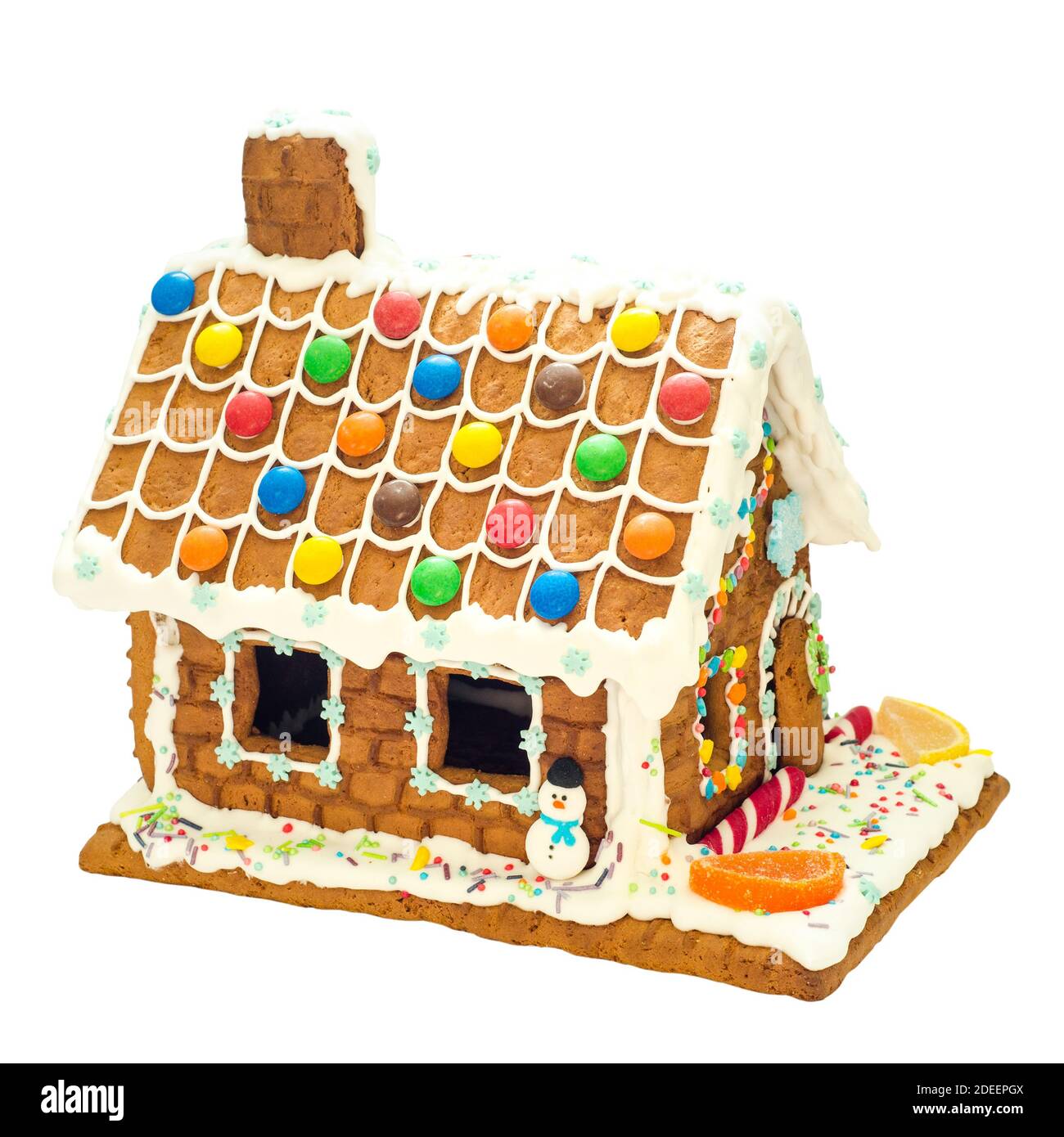 gingerbread house isolated on a white background Stock Photo - Alamy