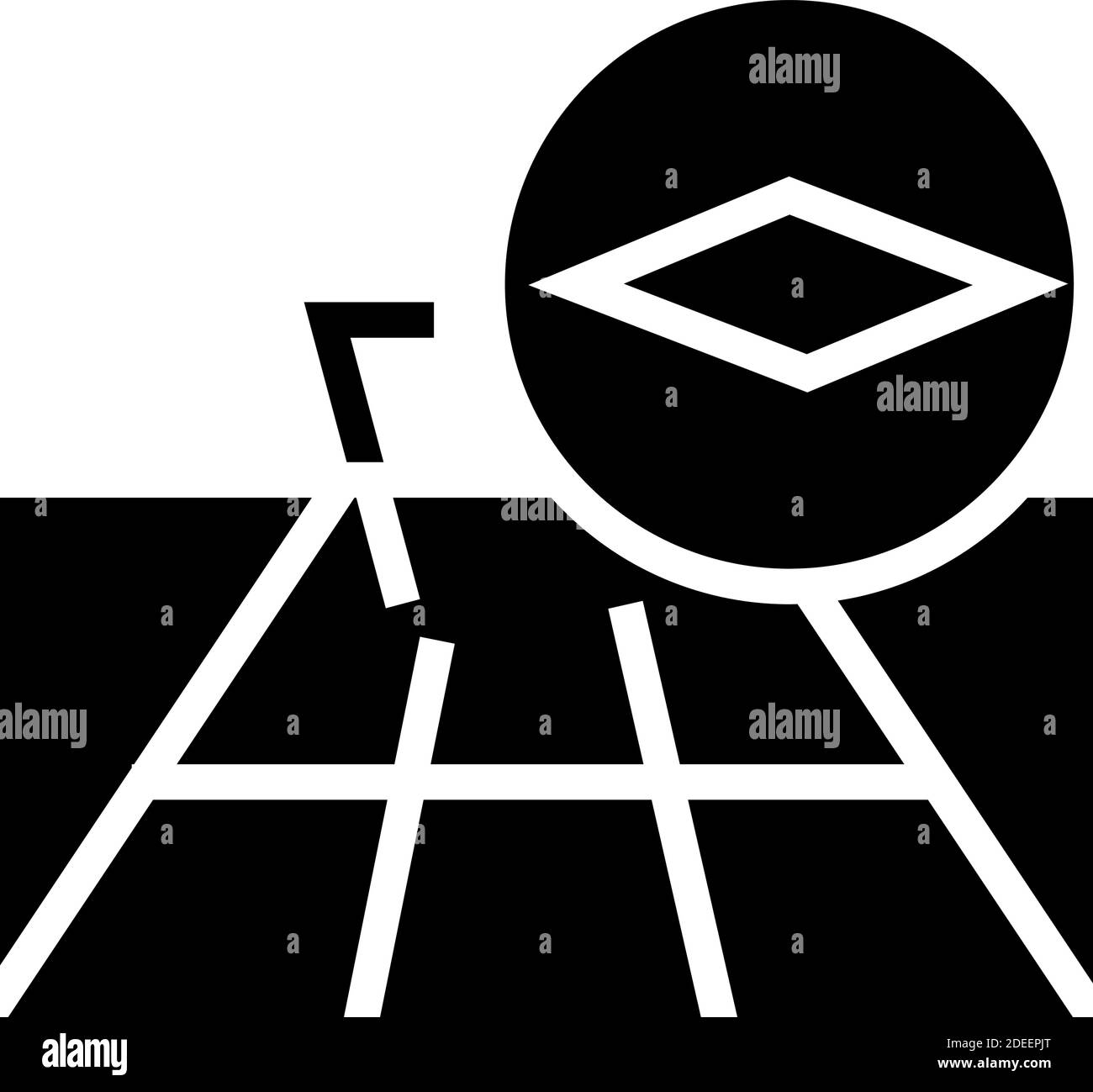 concrete slabs road glyph icon vector illustration Stock Vector Image ...