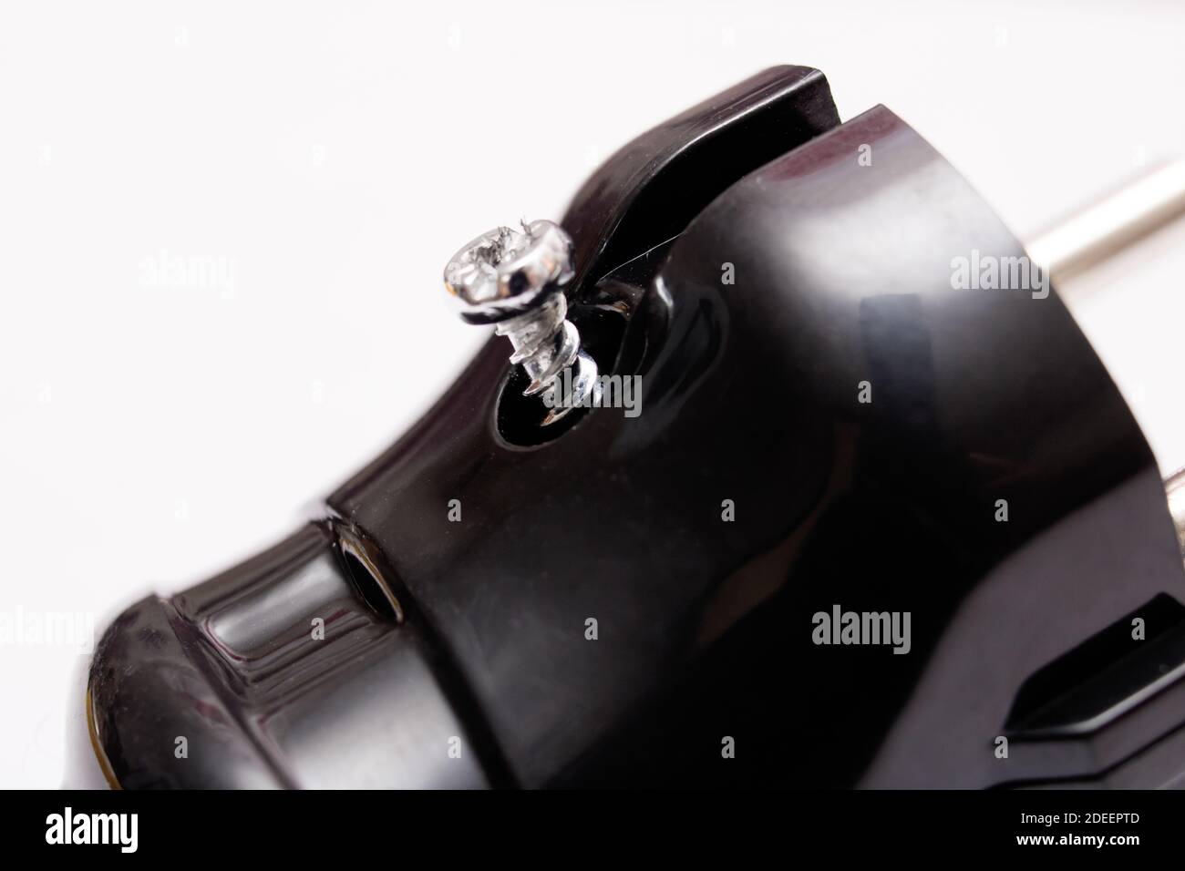 Plug for electronic device on white background Stock Photo - Alamy