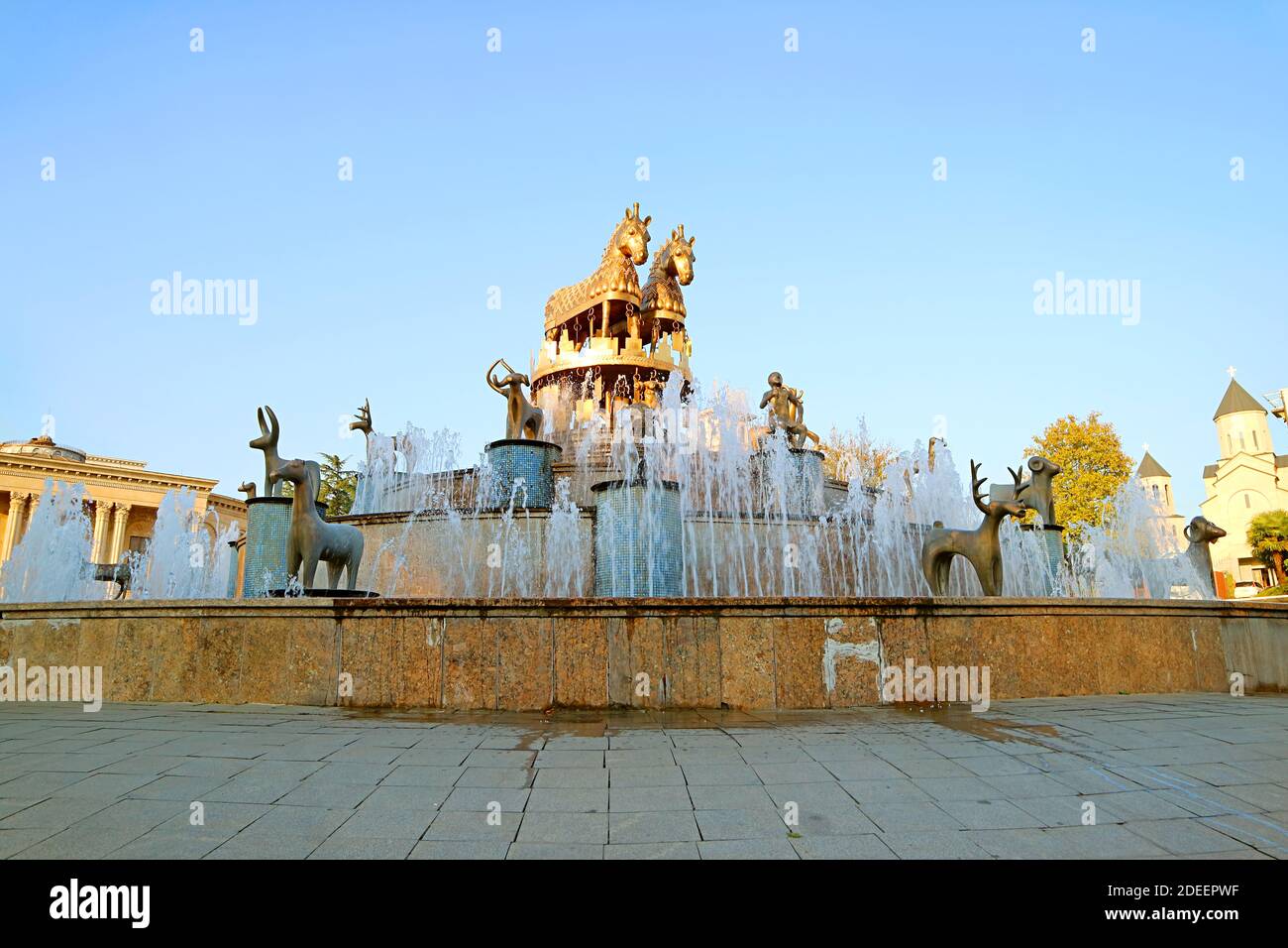 Colchis Fountain on the Roundabout of Kutaisi City, Depicting 30 ...