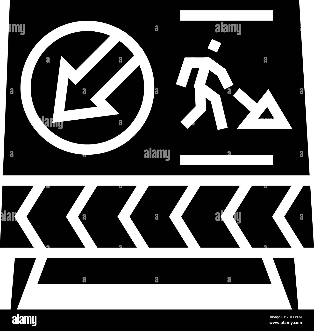 road construction sign glyph icon vector illustration Stock Vector ...